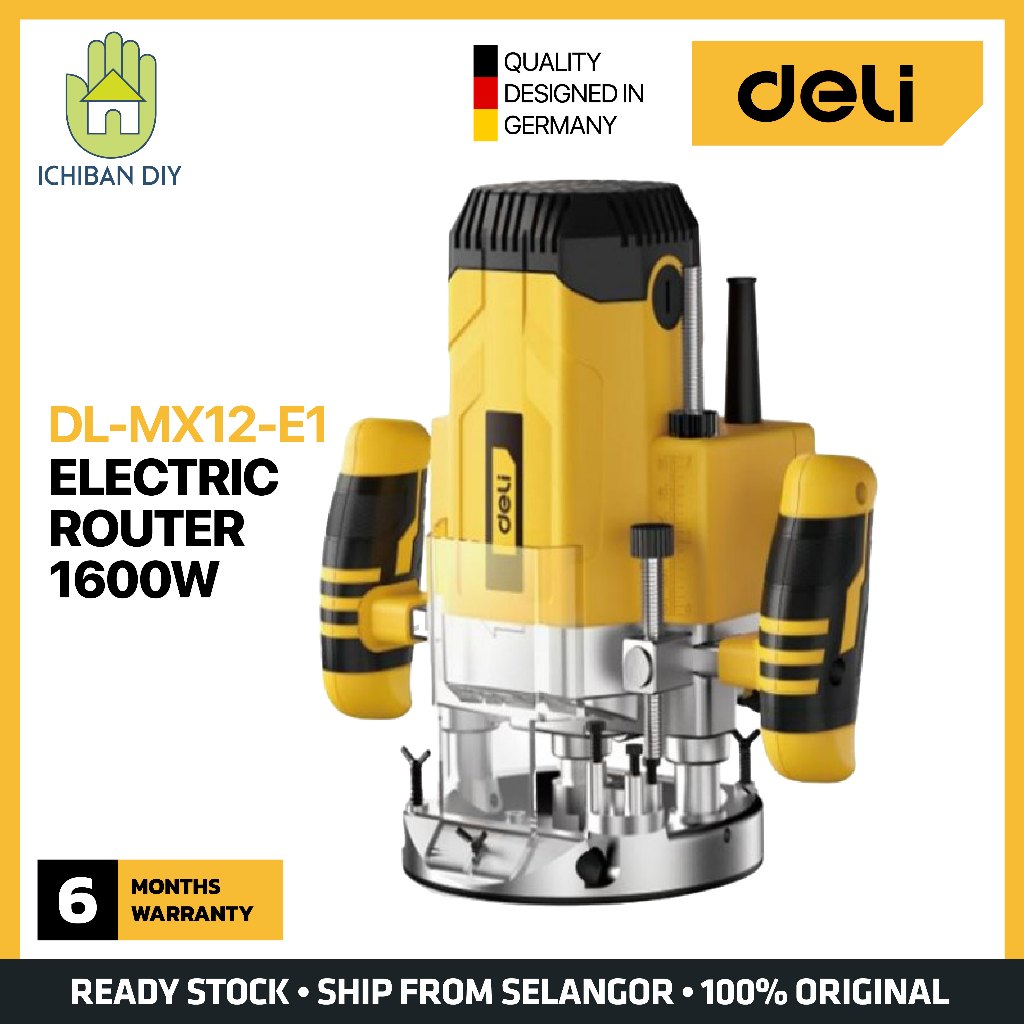 DELI 1600W Electric Router DL-MX12-E1 Power Wood Professional Power ...