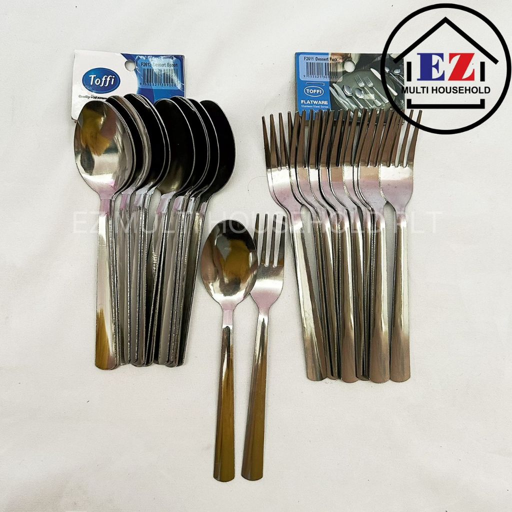 (WHOLESALE) DESSERT FORK AND SPOON TOFFI F2611 & F2613 TOFFI QUALITY ...