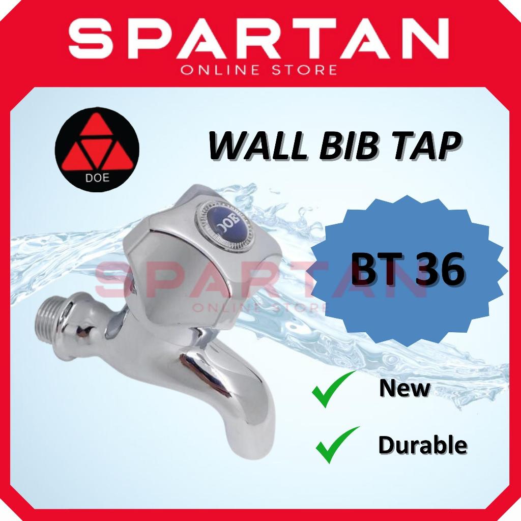 DOE BT36 Basic Series Wall Bib Tap (Round 1/2") Wall Tap Bathroom Tap ...