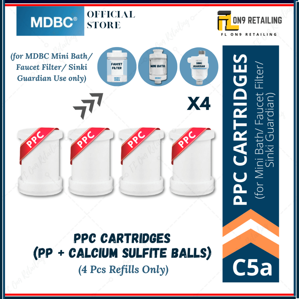 Mdbc PPC Cartridges (PP & Calcium Sulfite Ball) for Mdbc Faucet Filter ...