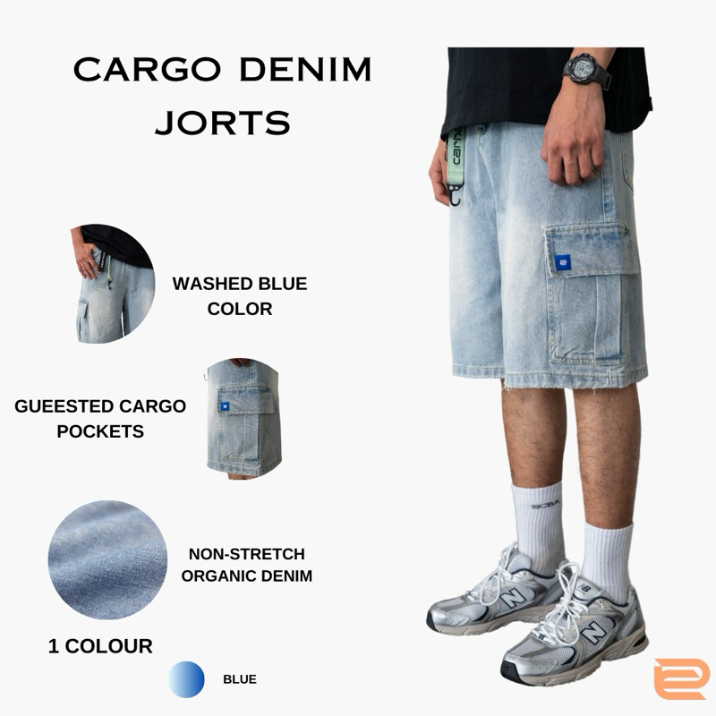 DC CLOTHING CARGO DENIM JORTS | Shopee Malaysia