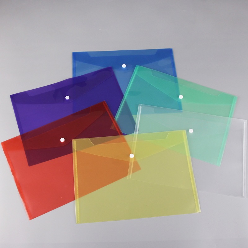 A4 PP Button File Folder Bag with Snap A4 Document Paper Holder for ...