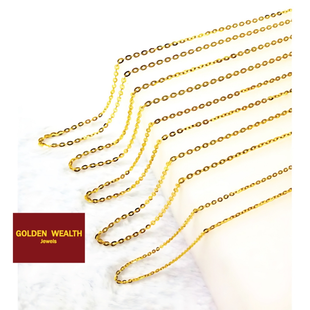 🍎916 Solid Gold Chain Rantai Leher Padu Polo Emas 916 实心金链 | Shopee ...