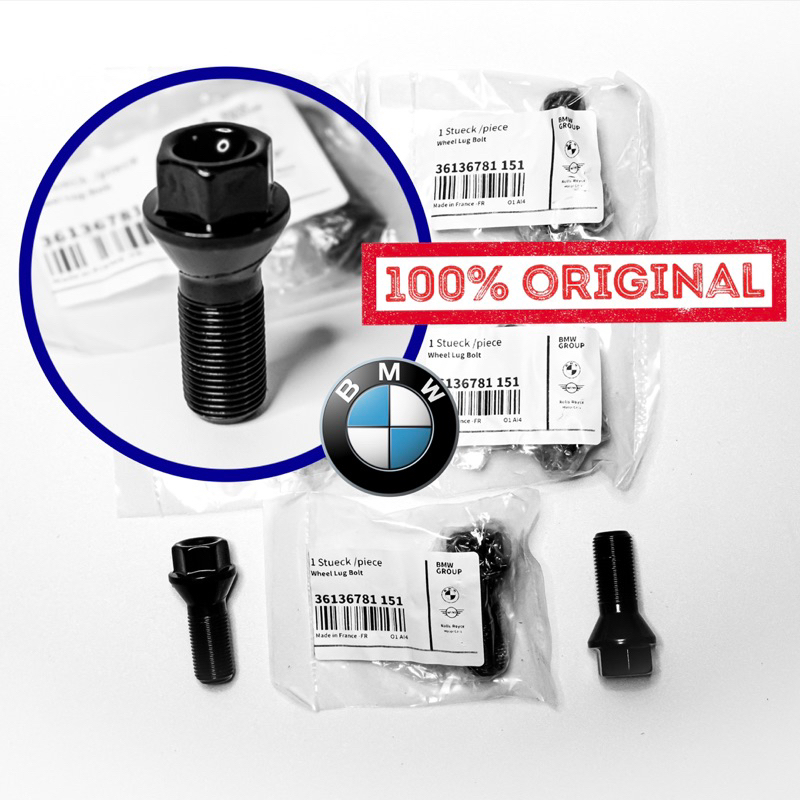 100% Original BMW 17hex Lug bolt BMW ori nut BMW Lug nut M14x1.25 M14x1 ...