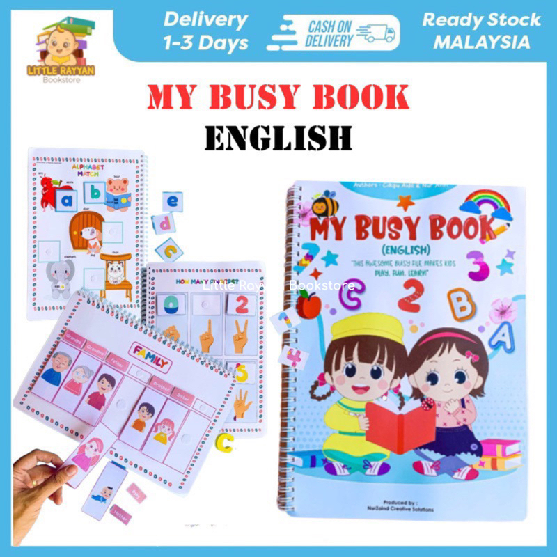 MY BUSY BOOK |Velcro Tape | 15 Pages Of Fun Activities | Shopee Malaysia