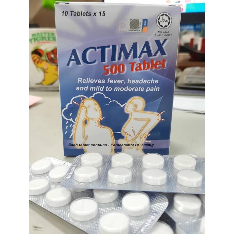 ACTIMAX Paracetamol 500mg Tablet (10's x 15) | Shopee Malaysia