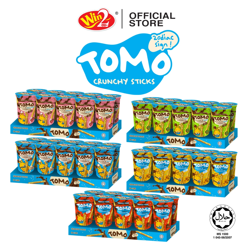 Win Win TOMO Crunchy Sticks Double Chocolate Flavored Dip (40G X 10CUPS ...