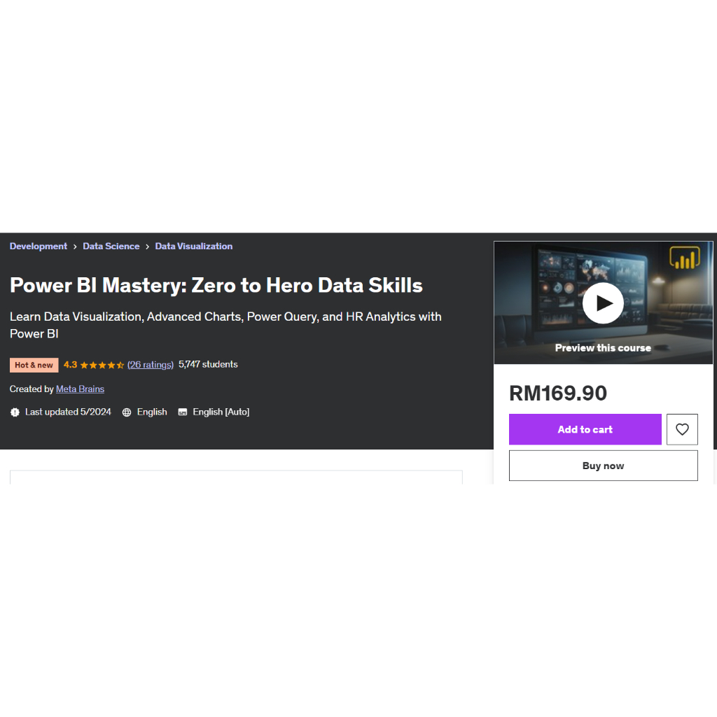 Power BI Mastery - Zero to Hero Data Skills | Shopee Malaysia