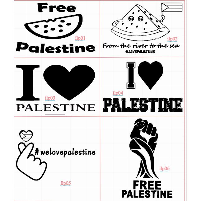 STICKER FREE PALESTINE I LOVE PALESTINE FOR BALLOON AND OTHERS - SIZE ...