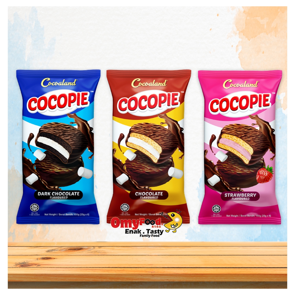 25g x 6pcs Mum's Bake Cocopie [Chocolate / Dark Chocolate / Strawberry ...
