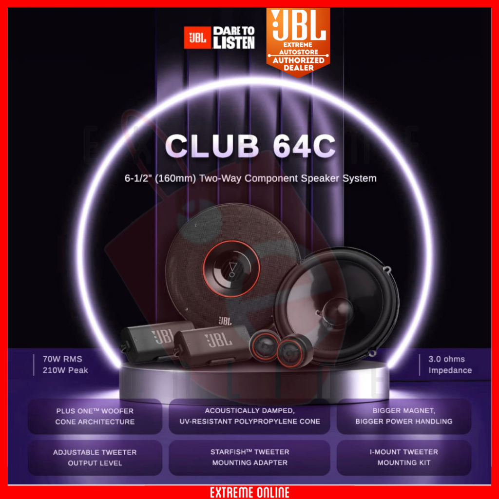 JBL Club 64C Club Series 6-1/2" component speaker system | Shopee Malaysia