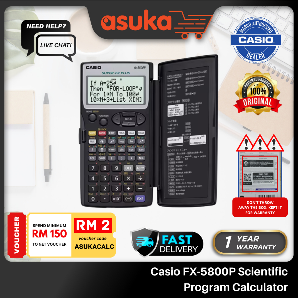 Casio FX-5800P Scientific Program Calculator FX5800P | Shopee Malaysia