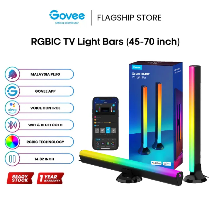Govee TV Light Bars (45-70') TV and Monitor Backlight RGBIC Wifi RGB ...