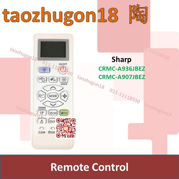 Sharp Aircon Remote Control [09] CRMC-A936JBEZ CRMC-A907JBEZ | Shopee Malaysia