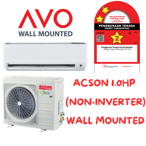ACSON 1.0HP (NON-INVERTER) WALL MOUNTED AIR CONDITIONER, AVO R32 (A3WM10N/A3LC10F) | Shopee Malaysia