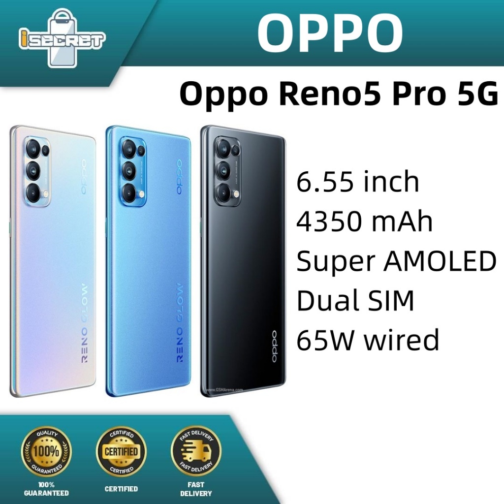 Oppo Reno5 Pro 5G (12GB RAM + 256GB ROM) 6.55"inch 64MP Quad Camera ...