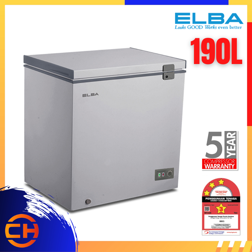 ELBA 190L Artico Series Chest Freezer EF-E1915(GR) | Shopee Malaysia