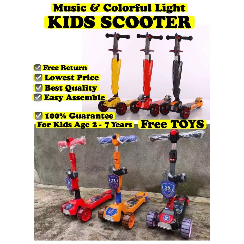 CANDY KIDS SCOOTER SKUTER BUDAK UMUR 2 - 5 YEARS TAHUN ADJUSTABLE ...