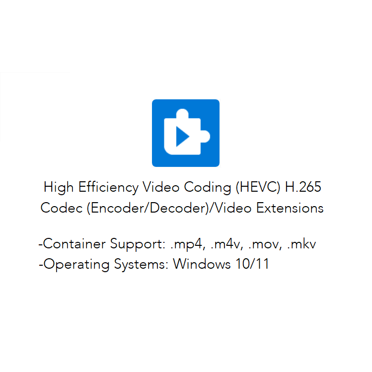 High Efficiency Video Coding (HEVC) H.265 Codec (Encoder/Decoder)/Video Extensions | Shopee Malaysia