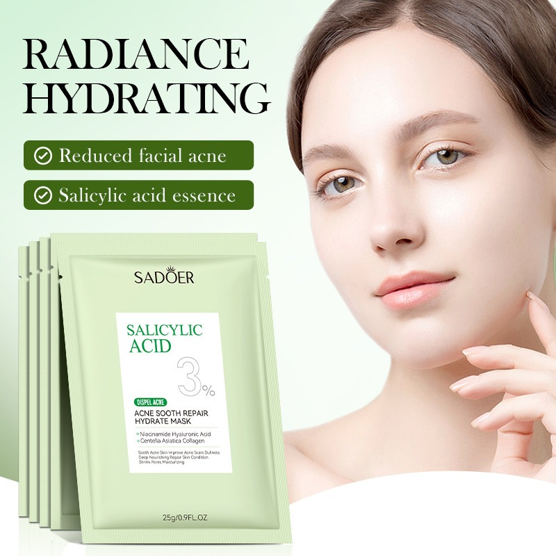 SADOER 3% Salicylic Acid Acne Repair Facial Mask 25g*1Pc | Shopee Malaysia