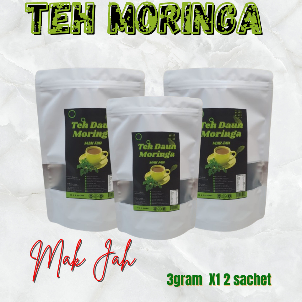 TEH moringa oleifera-12 UNCANG/ dry Moringa tea /TEH DAUN KELOR 3gram ...