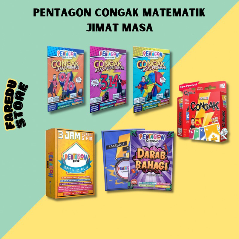 PENTAGON CONGAK CARD GAME| PERATUS| perpuluhan pecahan |Mathematics ...