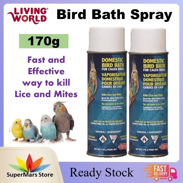 Living World Domestic Bird Bath Spray (170g)/ Semburan Mandi Burung ...