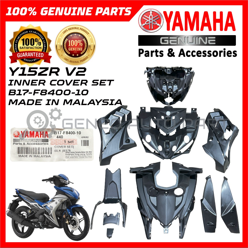YAMAHA Y15 Y15ZR V2 YSUKU INNER COVER SET COVER HITAM [B17-F8400-10] 100% ORIGINAL YAMAHA PART ...