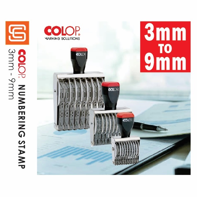COLOP NUMBERING STAMP (HEIGHT: 3MM | 4MM | 5MM | 7MM | 9MM) | Shopee ...