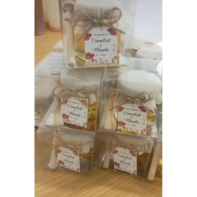 Honey Doorgift with Dipper in Transparent Box Doorgift Honey Madu ...