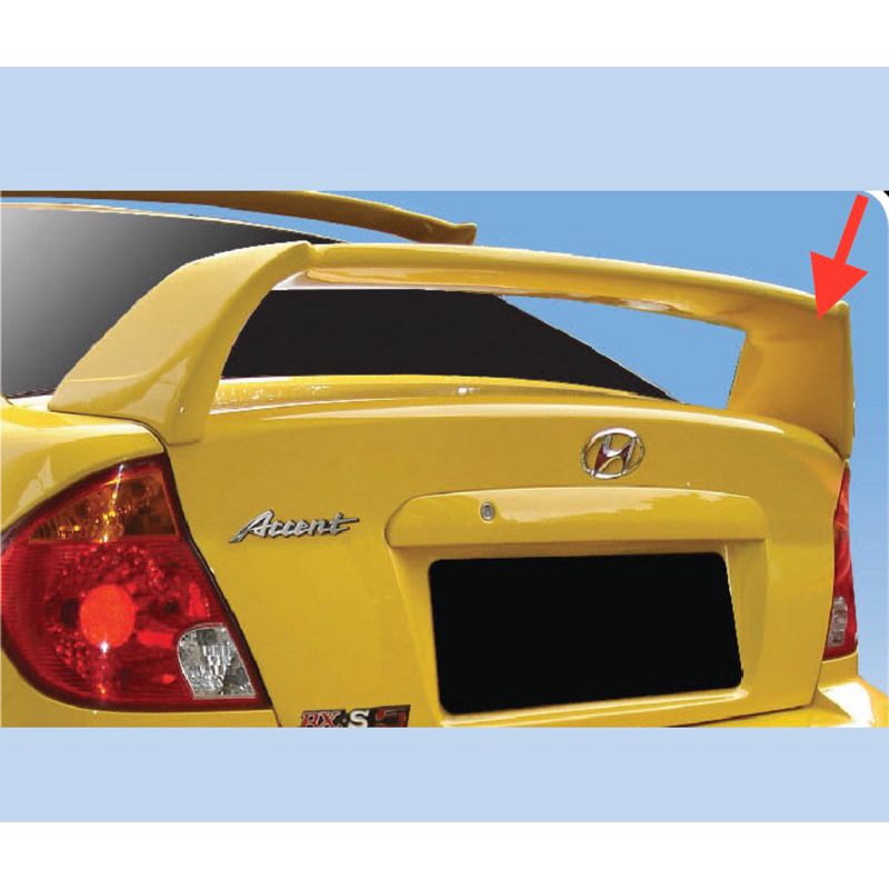 HYUNDAI ACCENT SPOILER RXS 5 FIBER NO PAINT | Shopee Malaysia