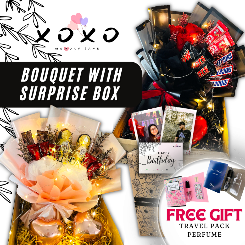 Chocolate Bouquet Surprise Birthday Gift Hadiah Birthday Bunga ...