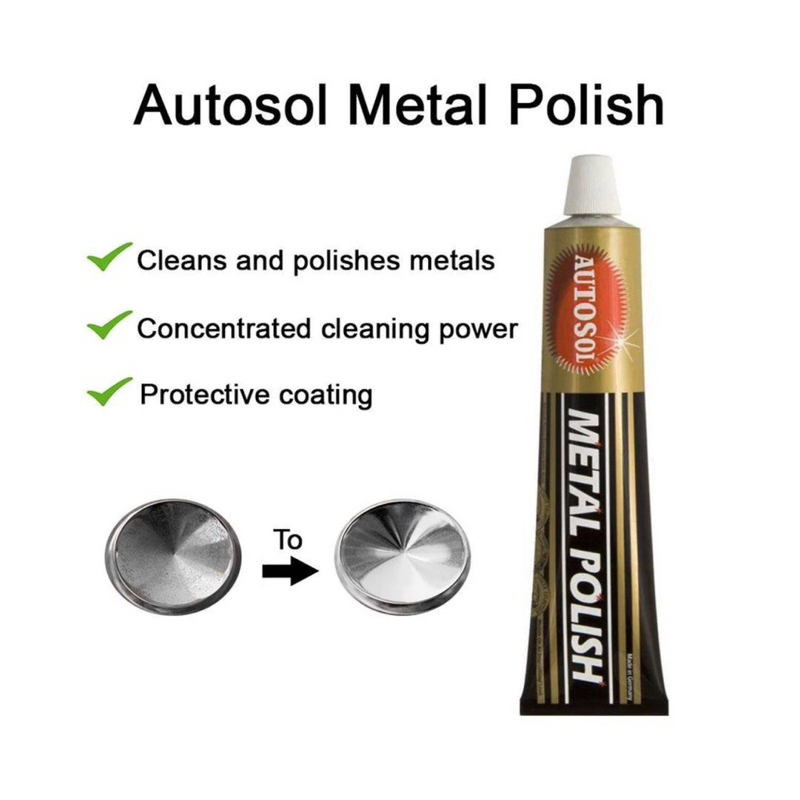 AUTOSOL METAL POLISH RUST REMOVER CHROME STAINLESS STEEL POLISH CLEANER ...