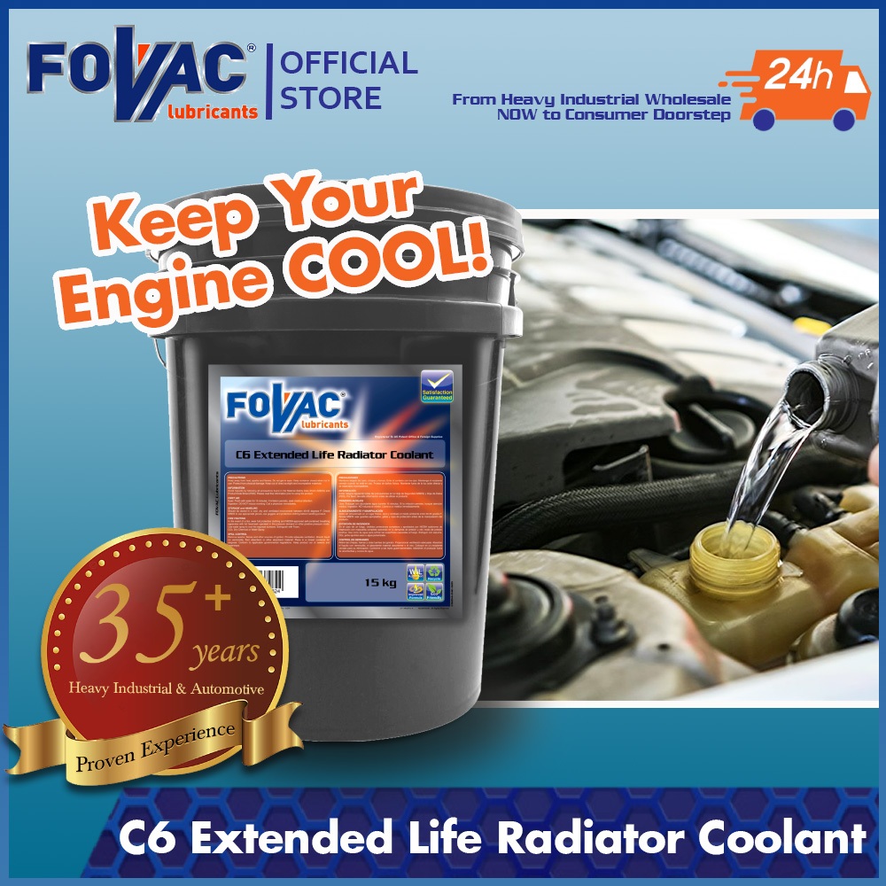 FOVAC C6 Extended Life Radiator Coolant/ Antifreeze | Shopee Malaysia