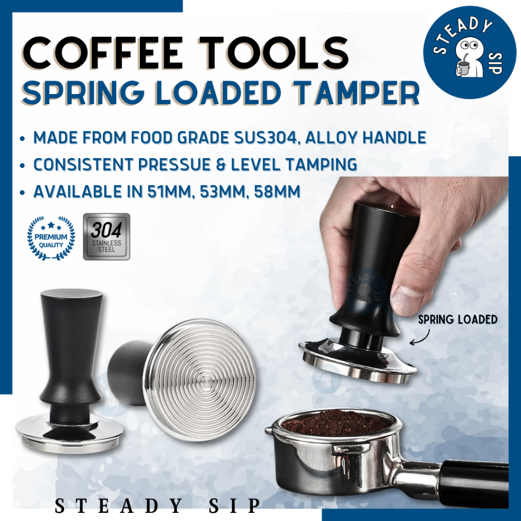 STEADYSIP Coffee Tamper Spring Coffee Press Coffee Station Temper 51mm ...