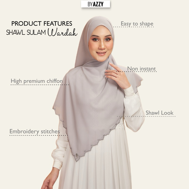 NEW DESIGN | Tudung Raya 2024 | Shawl Sulam Wardah | Material premium ...