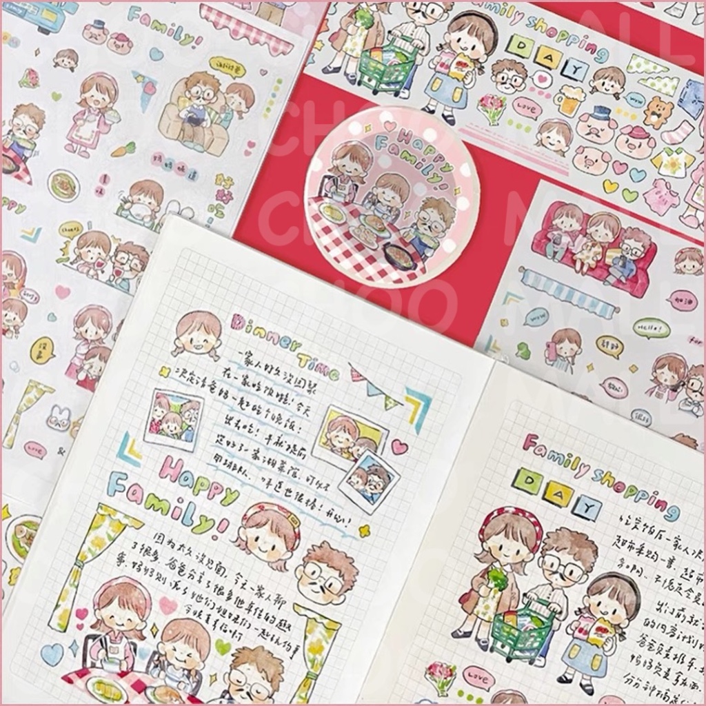 [LOCAL STOCK] 卓大王系列 手帐和纸胶带分装 zZoton Series Journal Washi Sticker ...
