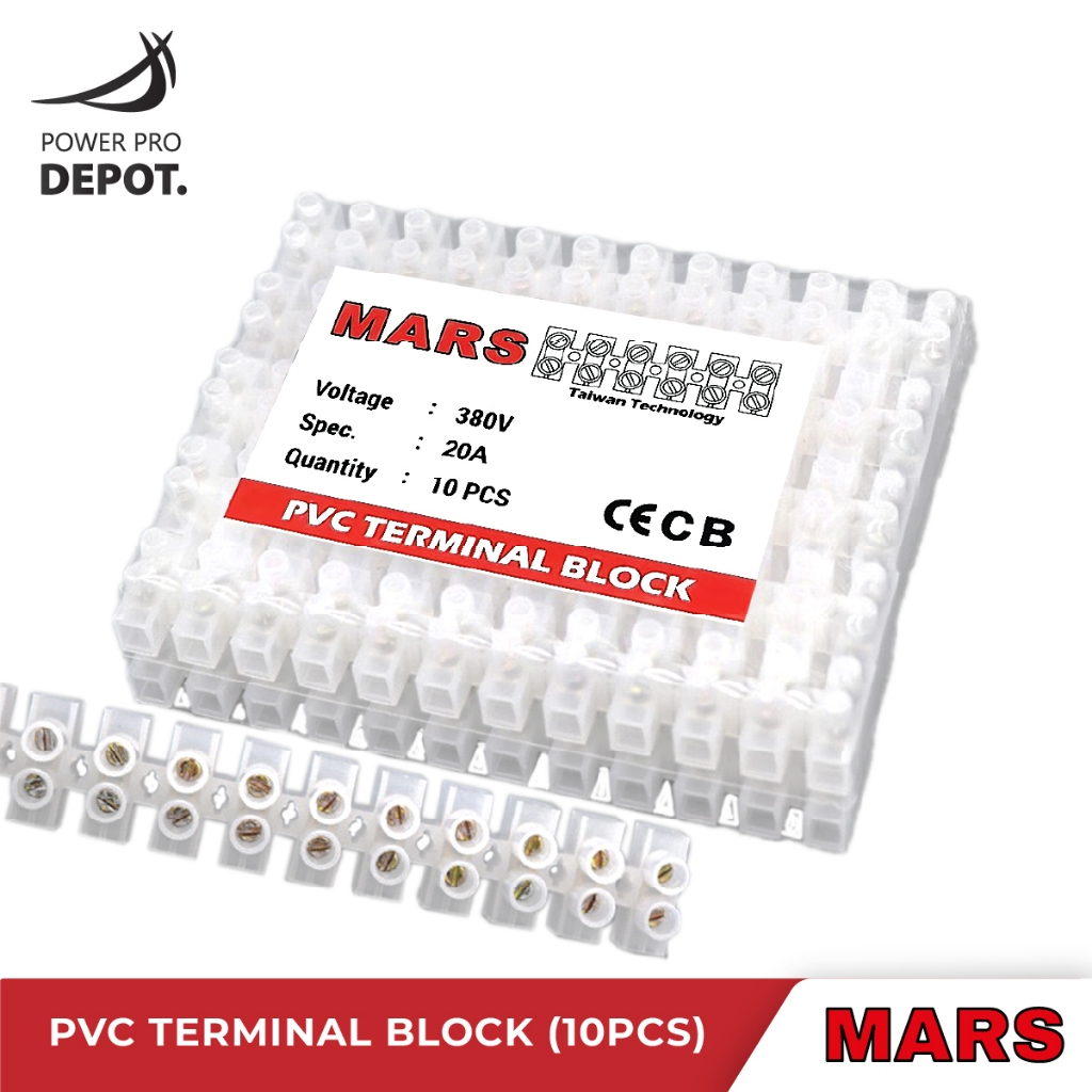 Mars Wire Connector PVC Cable Connector Terminal Block 12 Position ...