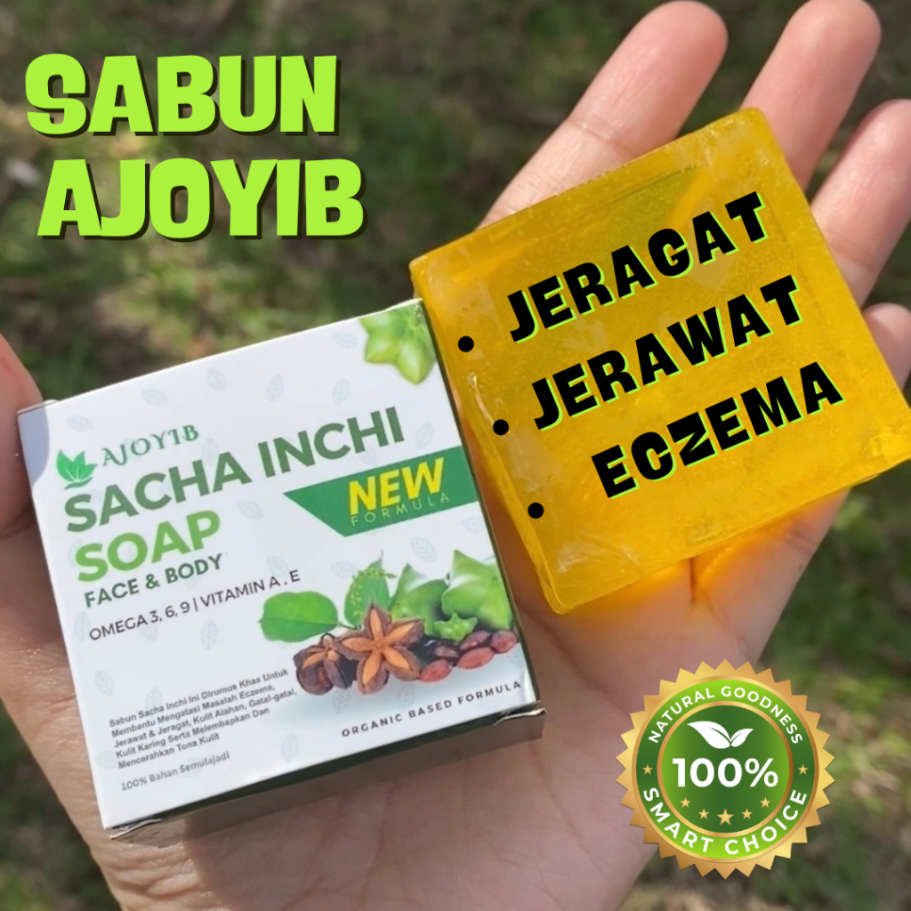 SABUN GATAL SACHA INCHI (1/2 Sabun) | AJOYIB SOAP | ECZEMA | PSORIASIS ...