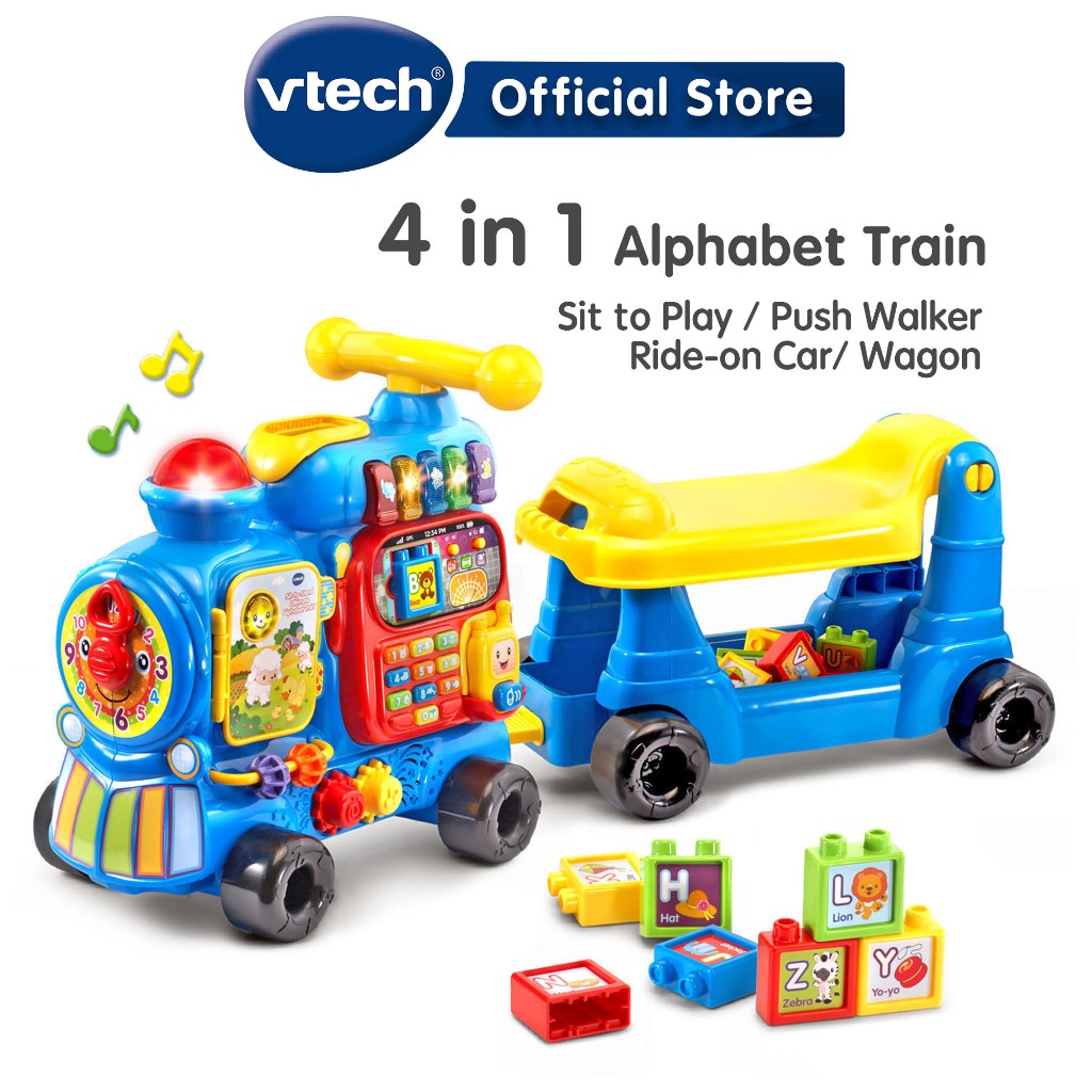 VTech 4 in 1 Ultimate Alphabet Train (Blue) Ride-on Toys Learning kids ...