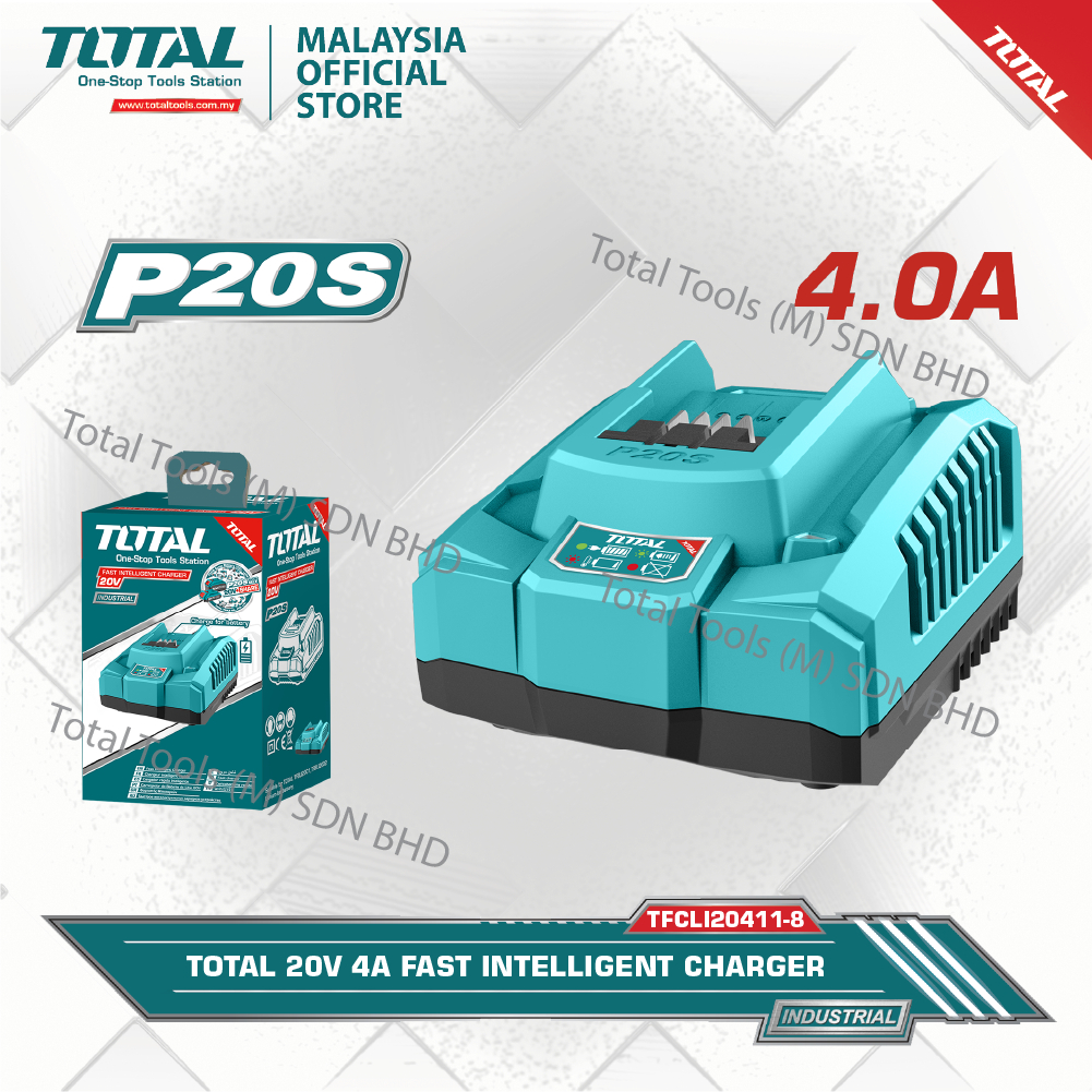 TOTAL 20V Fast Intelligent Charger - TFCLI20411-8 | Shopee Malaysia