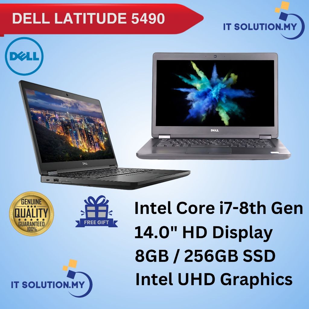 DELL LATITUDE 5490 CORE I7-8TH GEN 8GB RAM 256GB SSD INTEL UHD GRAPHICS ...