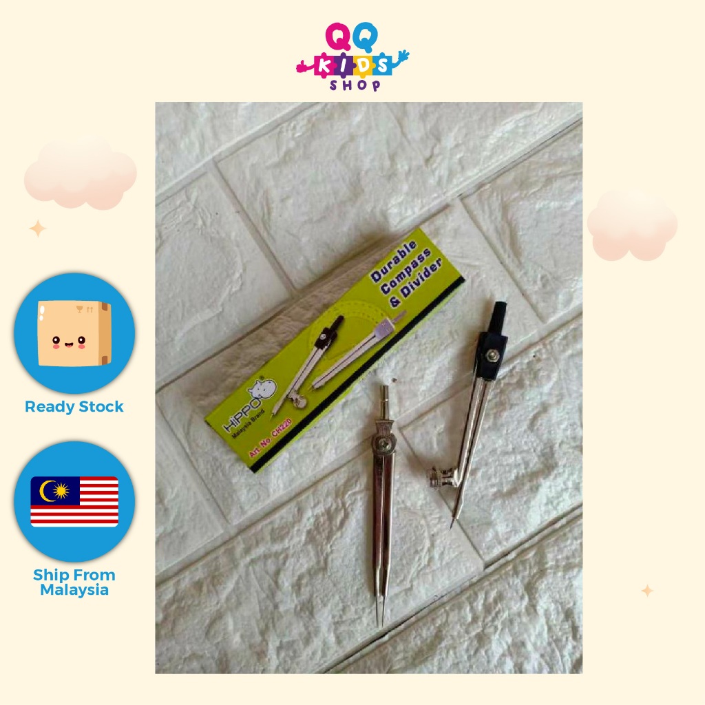 Hippo durable compass & divider Geometry Set Stationery | Shopee Malaysia