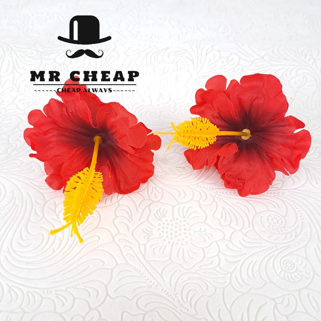(1 pcs) Bunga Raya Merdeka Merah , Kuning Dan Putih / Bunga Artificial ...