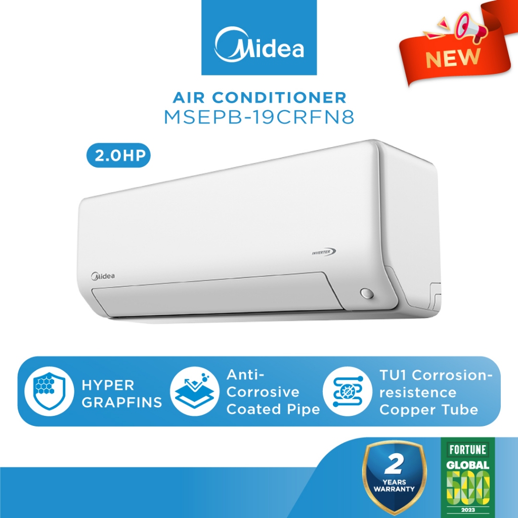 Midea ( MSEPB-10CRFN8 / MSEPB-13CRFN8 / MSEPB-19CRFN8 / MSEPB-25CRFN8 ) All Easy Pro R32 ...