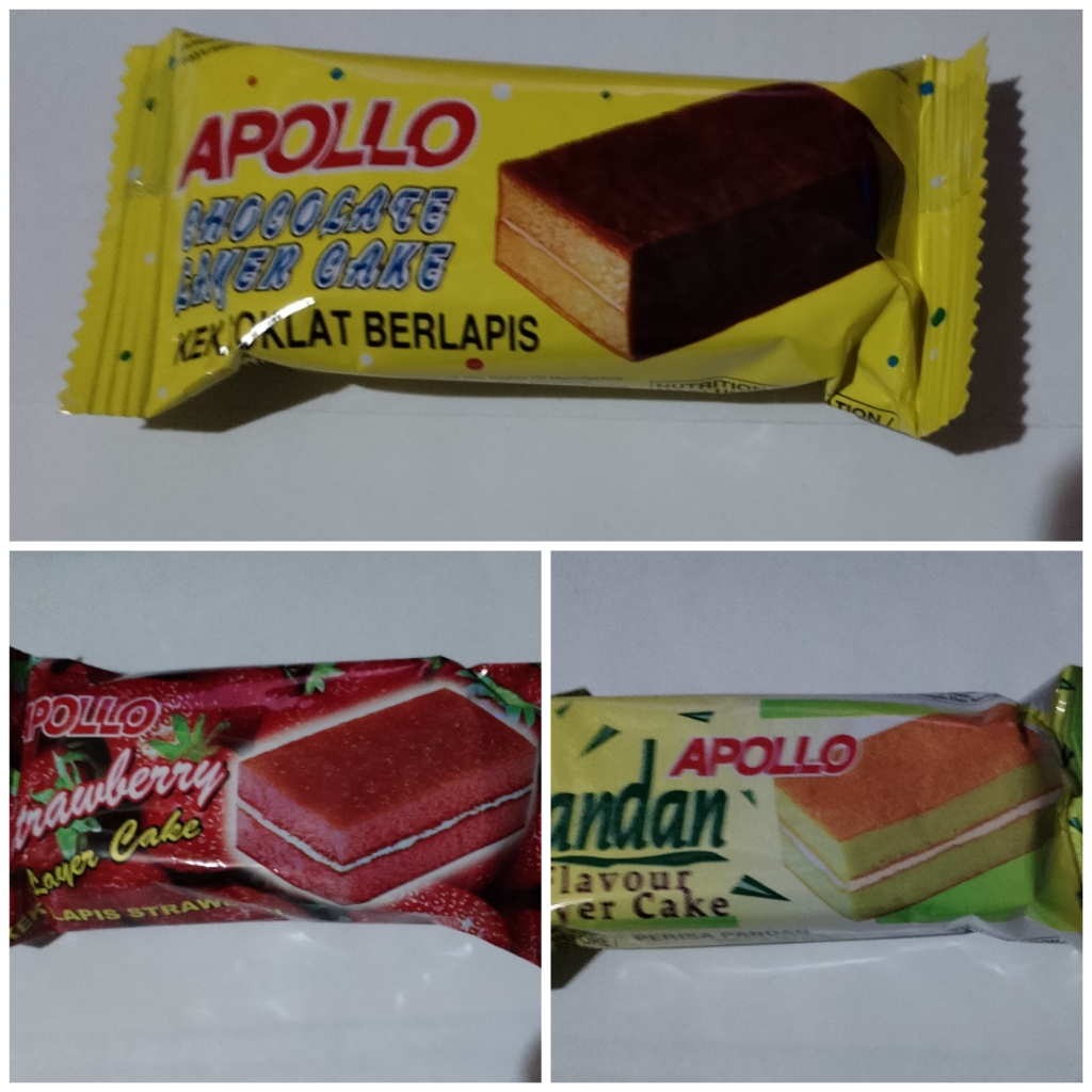 Apollo Layer Cake 16g-18g ( Chocolate / Pandan / Strawberry) | Shopee ...