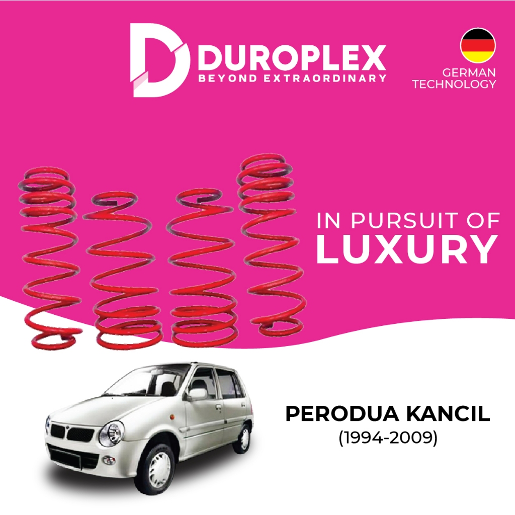 DUROPLEX Full Set Heavy Duty Lowered Sport Spring Perodua Kancil (1994 ...