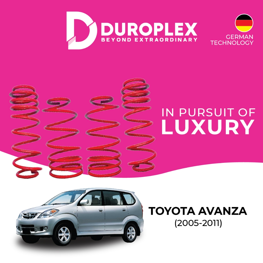 DUROPLEX Full Set Heavy Duty Lowered Sport Spring Toyota Avanza (2005 ...