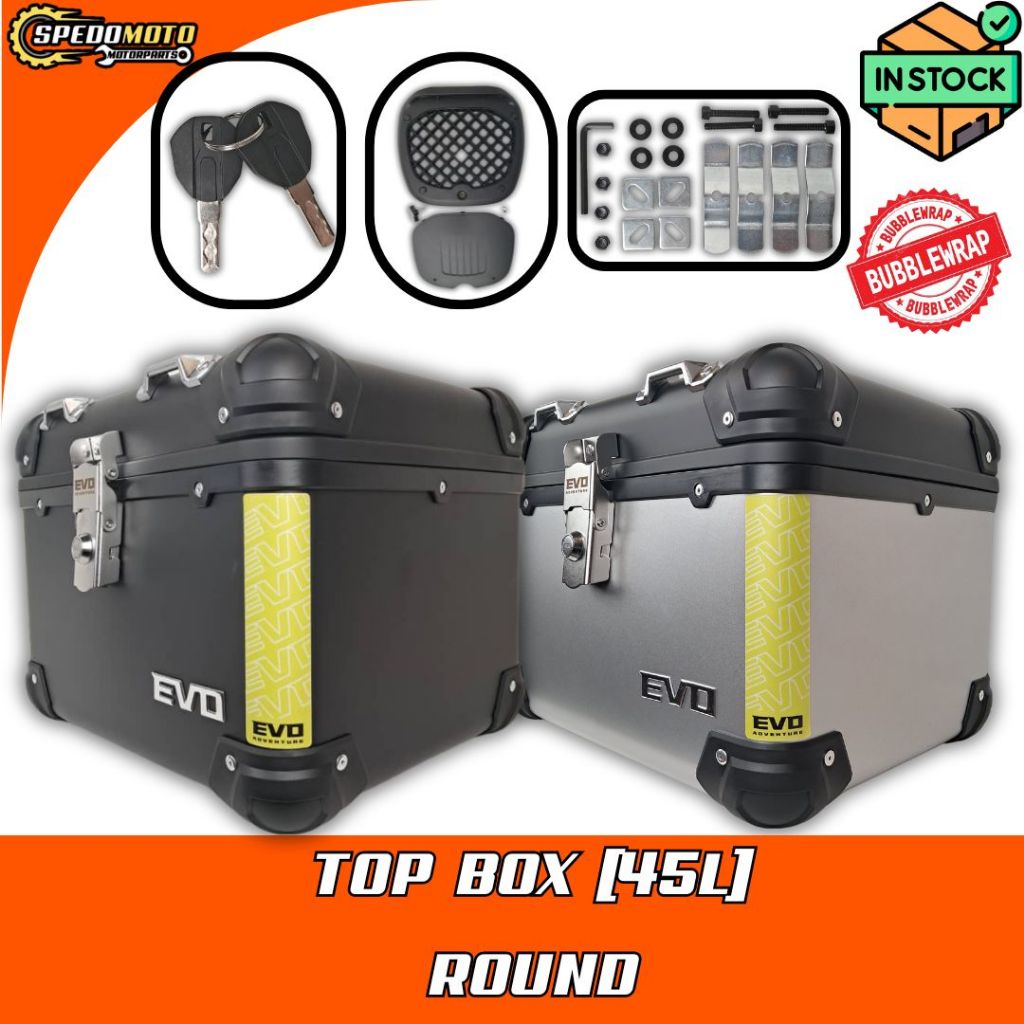 BOX MOTOR 45L / TOP BOX [45L] EVO ADVENTURE | Shopee Malaysia