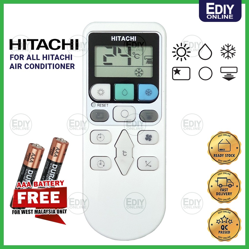 【𝐅𝐑𝐄𝐄 𝐁𝐀𝐓𝐓𝐄𝐑𝐘】 RAR-4B1 UNIVERSAL HITACHI AIR CONDITIONER COND AIRCOND ...